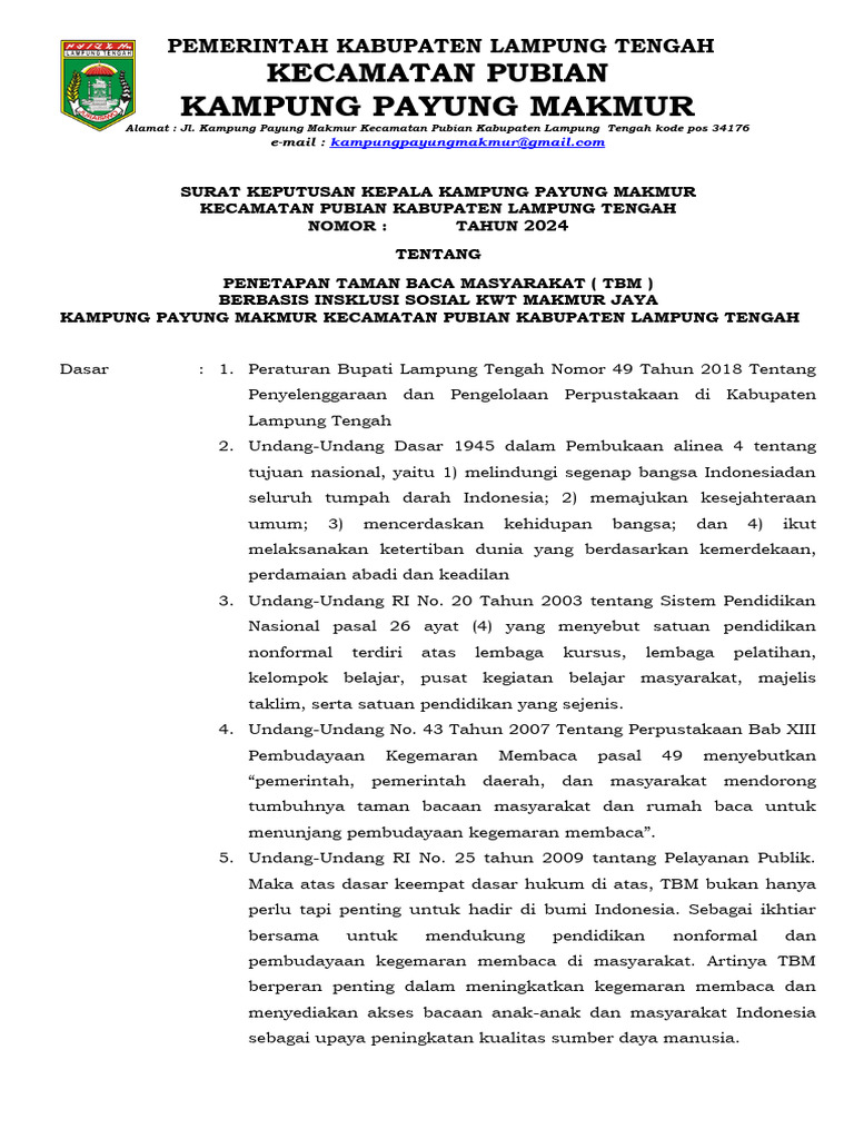 SK TBM Kampung Goras Jaya | PDF