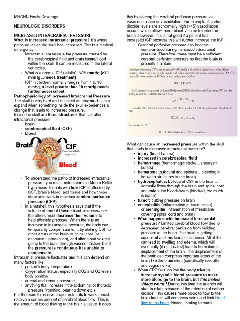 MNCHN Finals Coverage NEUROLOGIC DISORDERS | Download Free PDF ...