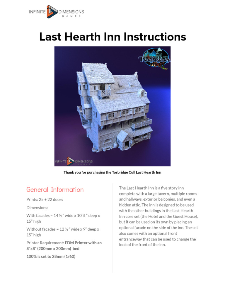 Last Hearth Inn Instructions | PDF | Door