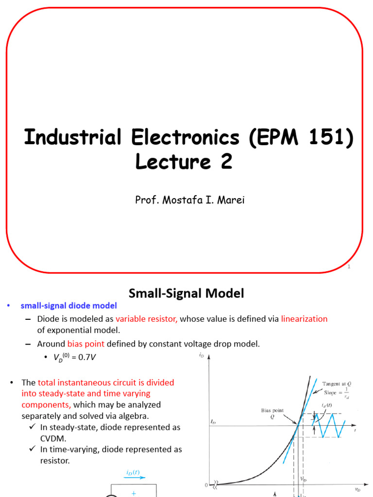 Small-Signal Diode Model Analysis | PDF | Rectifier | Electrical Network