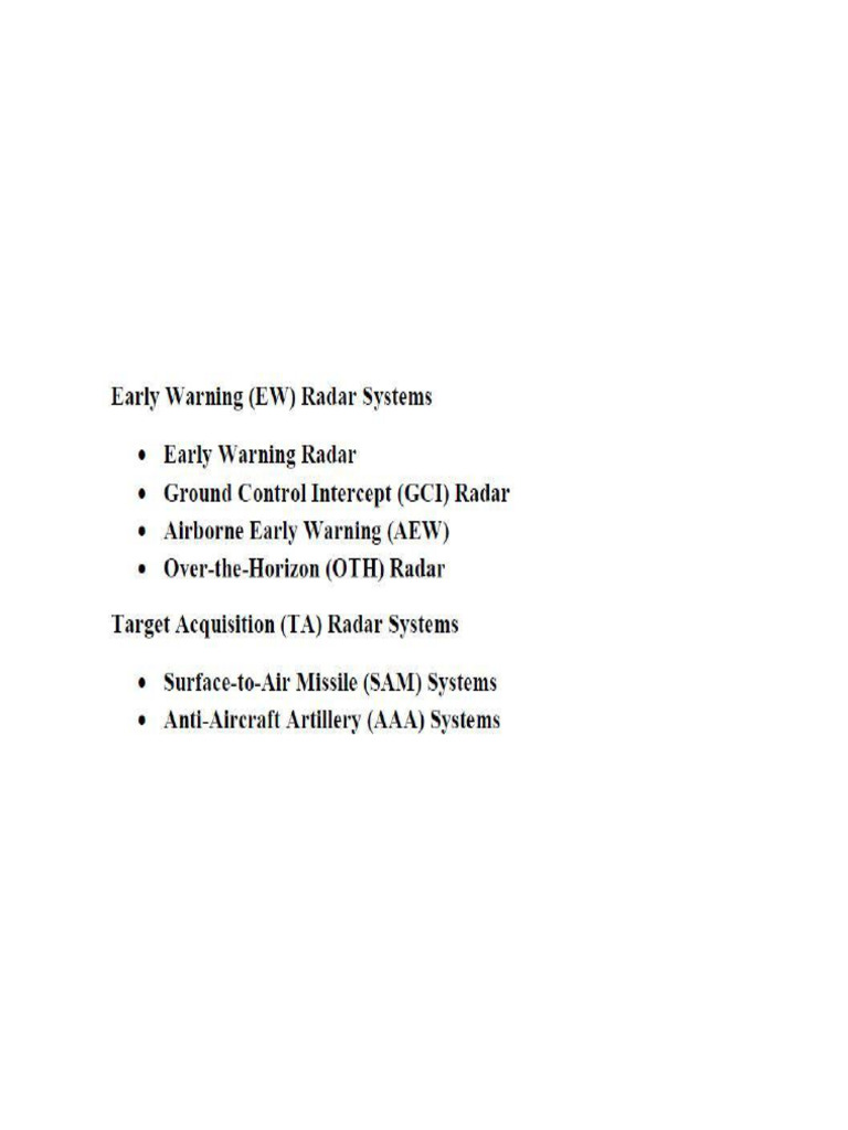 Types of Radar | PDF