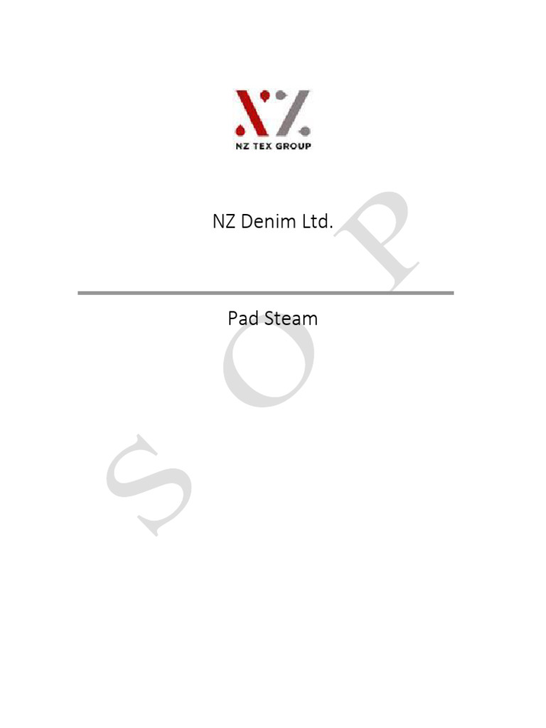 Pad steam production procedure | PDF | Washing Machine | Pump