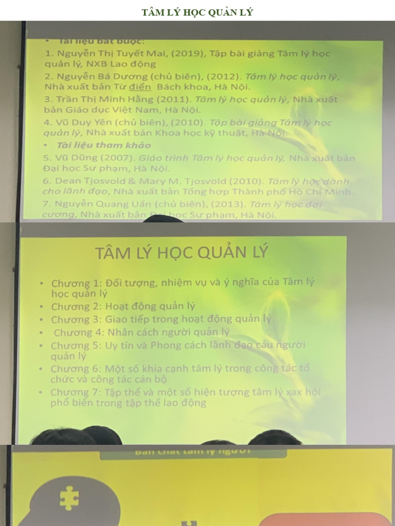 TAM LY HOC QUAN LY - PPTX 2 | PDF