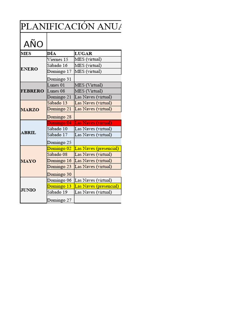 Plan Semestral Club Olam-2021 | PDF