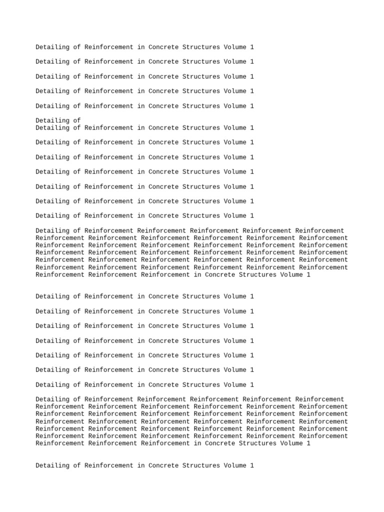 Concrete Reinforcement Detailing Guide | PDF