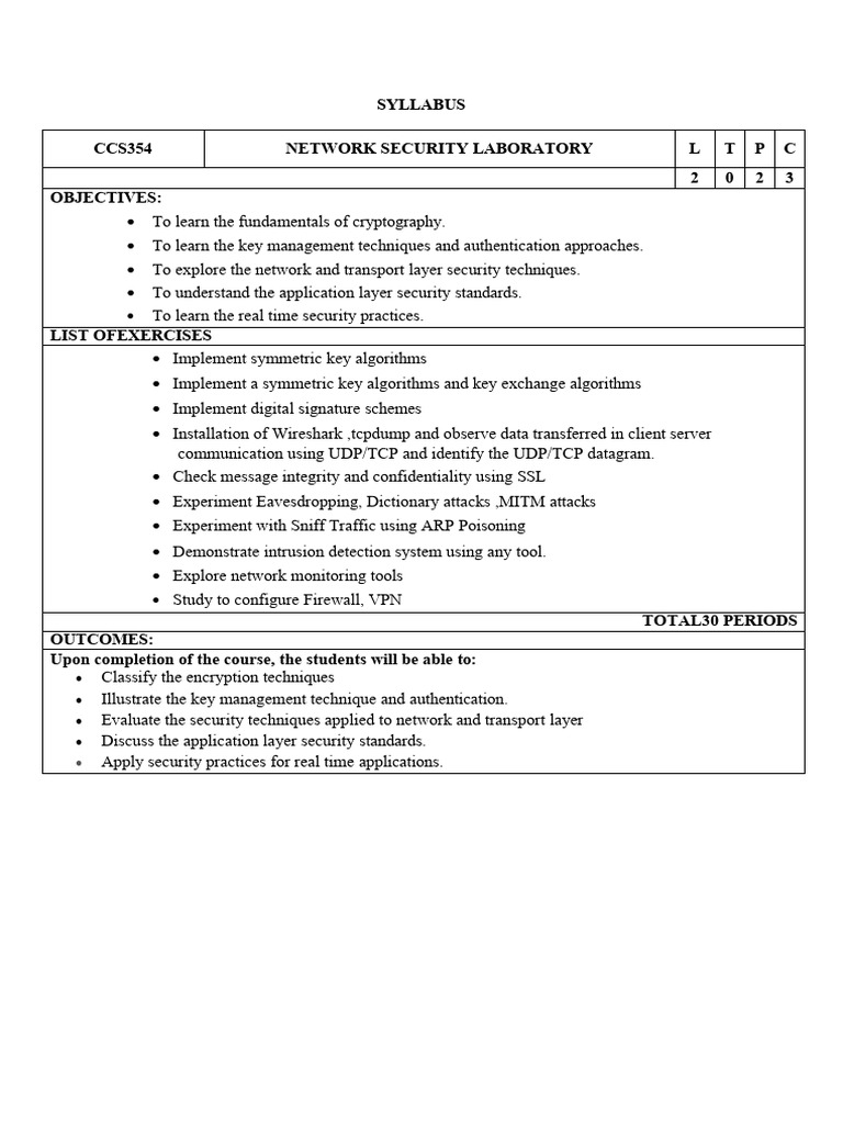 Network Security Lab Manual Corrected | PDF | Encryption | Key ...