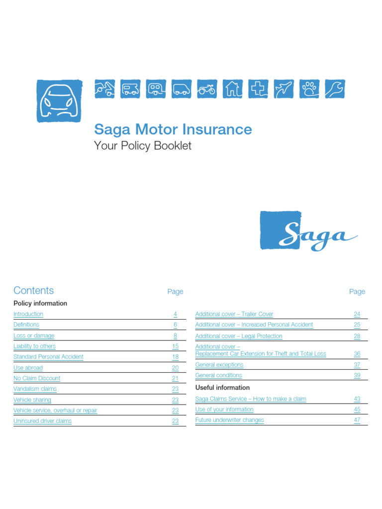 Saga Motor Insurance Guide | PDF | Liability Insurance | Vehicle Insurance
