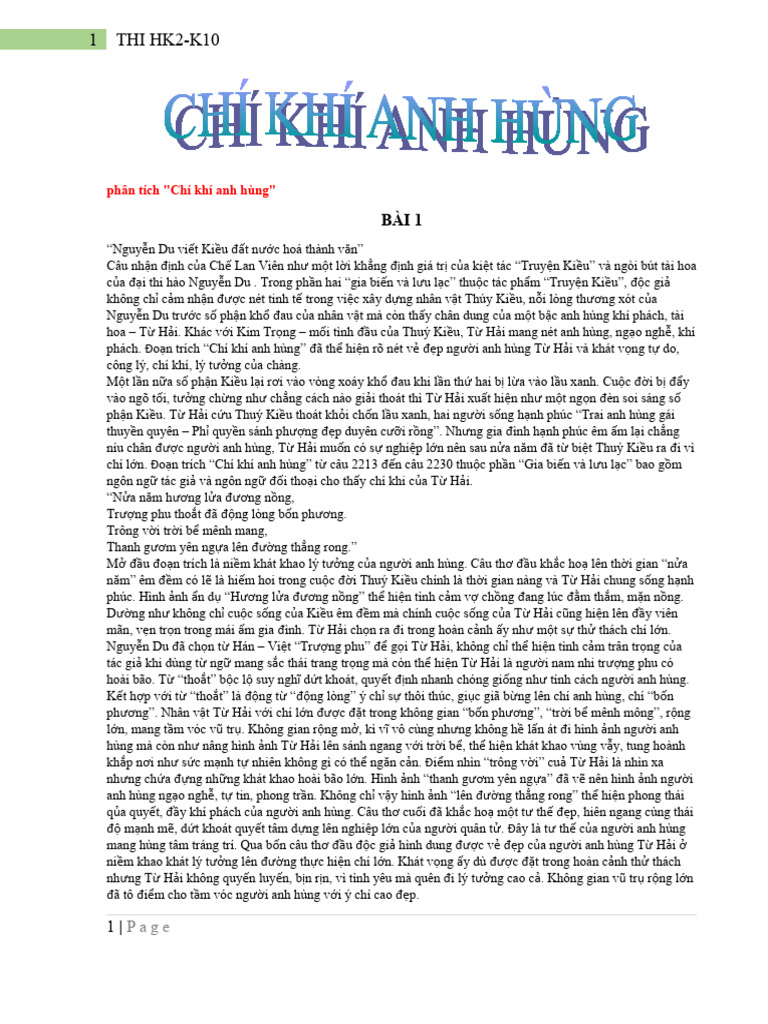 CHÍ KHÍ ANH HÙNG-G10 | PDF