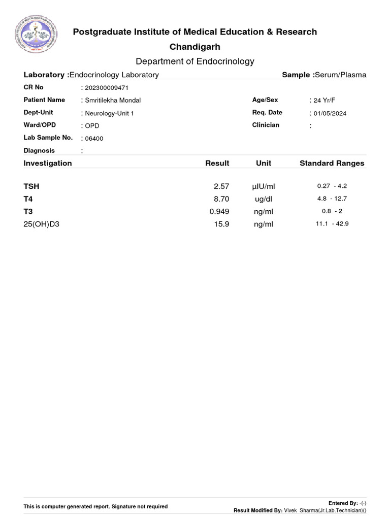Lab Reports SMS | PDF