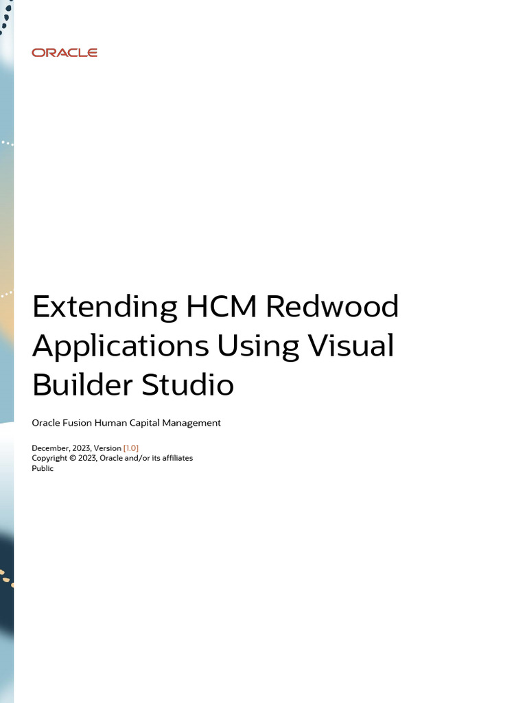 Extending HCM Redwood Applications Using Visual Builder Studio ...