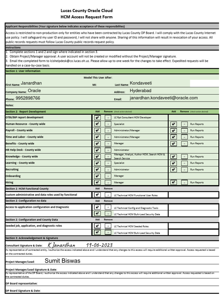Lucas County HCM Access Request Form | PDF | Human Resource Management ...