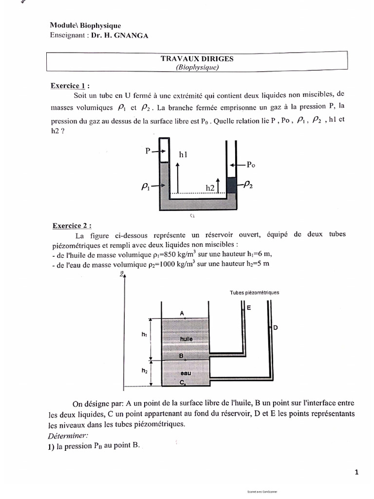 TD Physique DR Gnanga | PDF