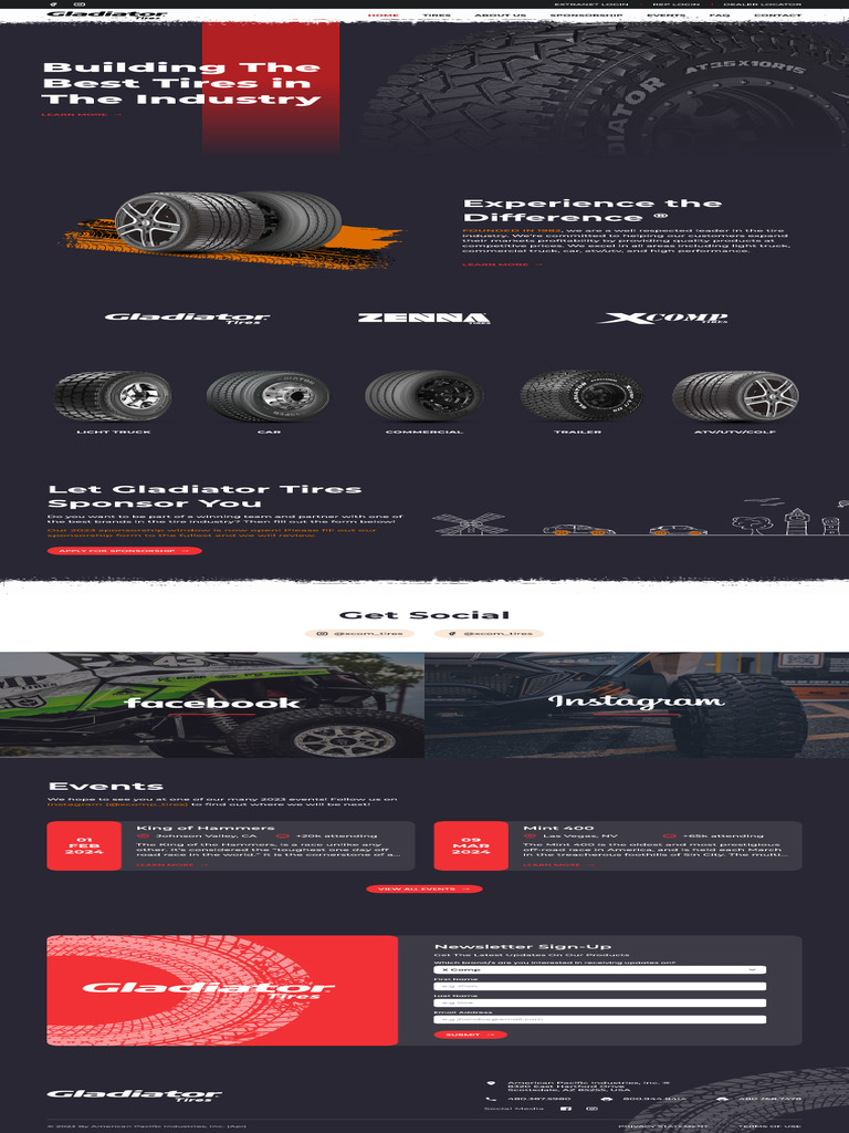 Gladiator Tires - Website | PDF | Off Roading | Transport