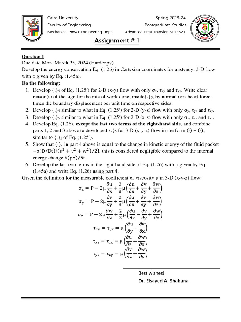 Assignment 1 | PDF | Thermodynamics | Chemical Engineering