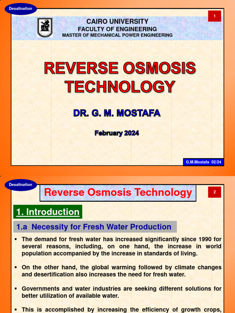 Reverse Osmosis | PDF | Osmosis | Ph