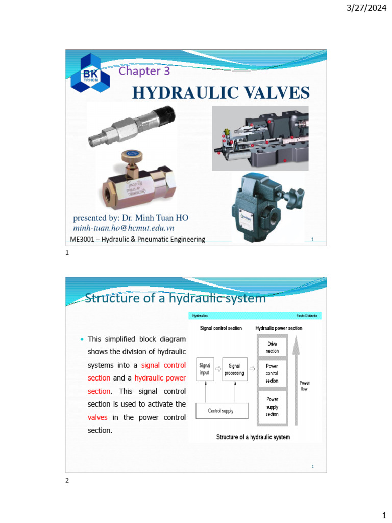 Hydraulic Valves | PDF | Valve | Actuator