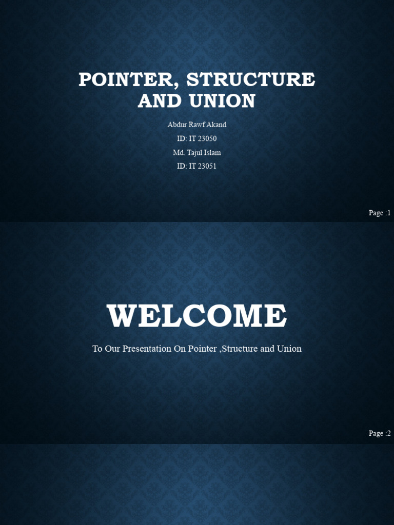 Pointer, Structure and Union | Download Free PDF | Pointer (Computer Programming) | Integer ...