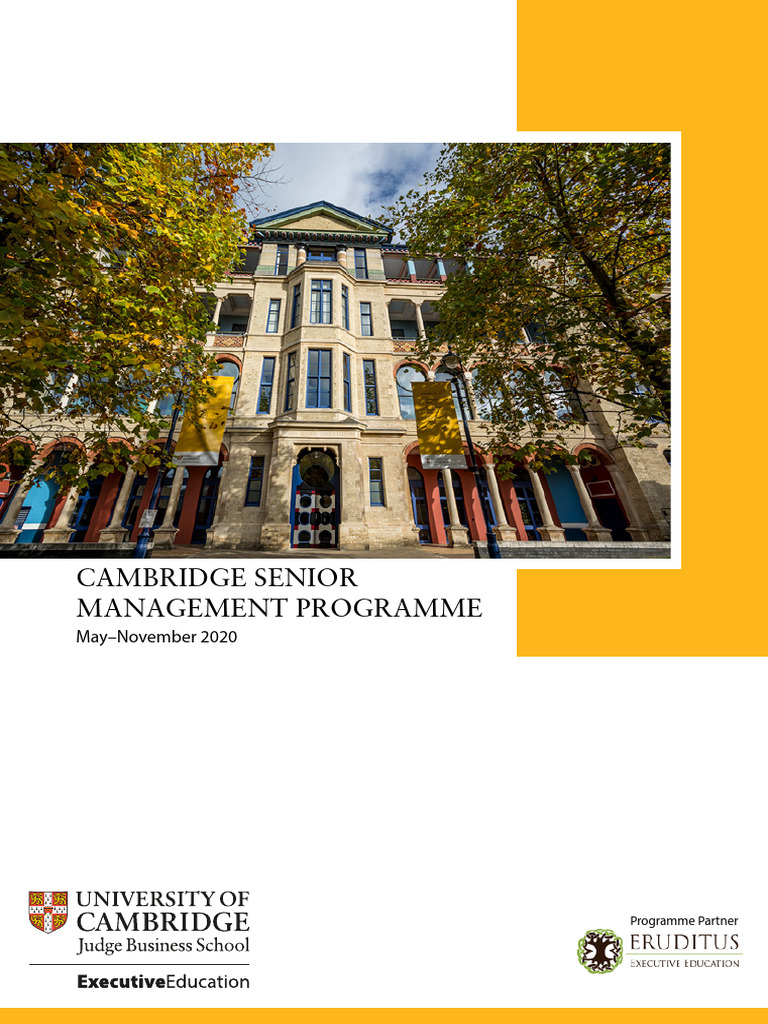 Cambridge Senior Management Programme Brochure 2020 | PDF | Analytics ...