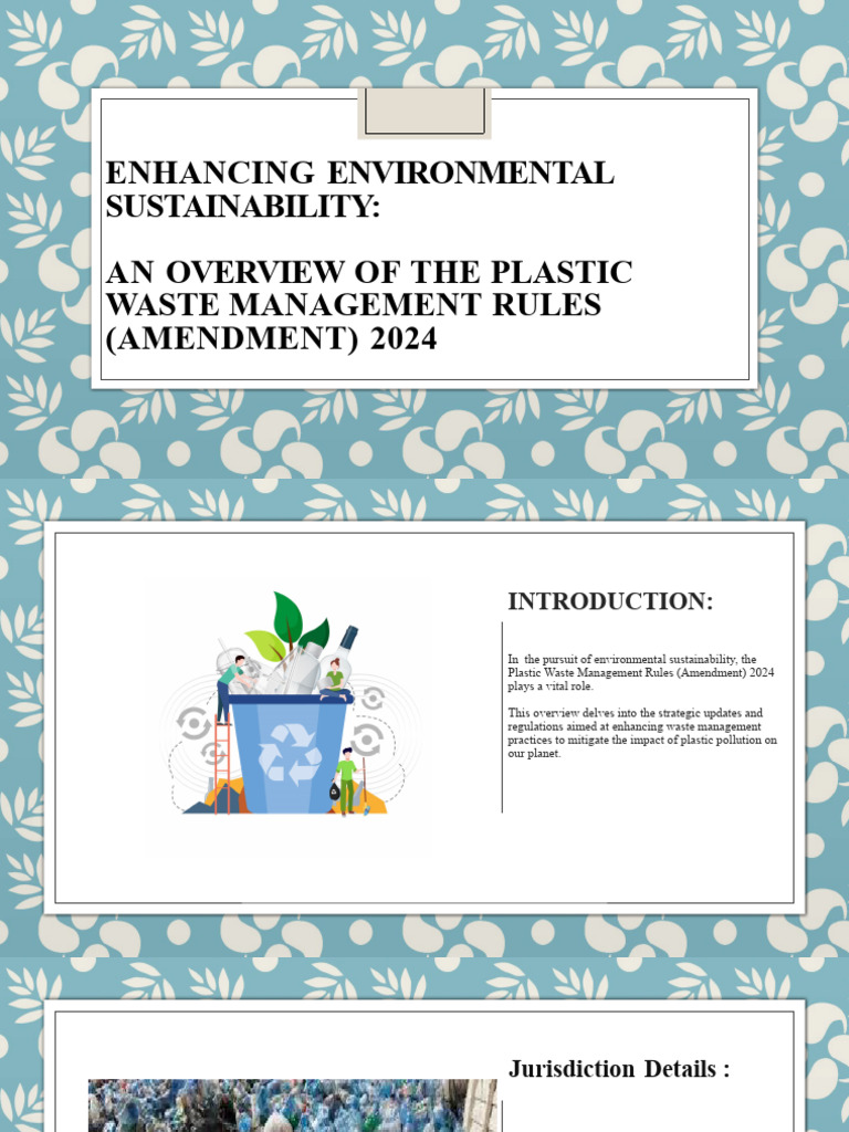Plastic Waste Management Rules 2024 | PDF | Recycling | Waste