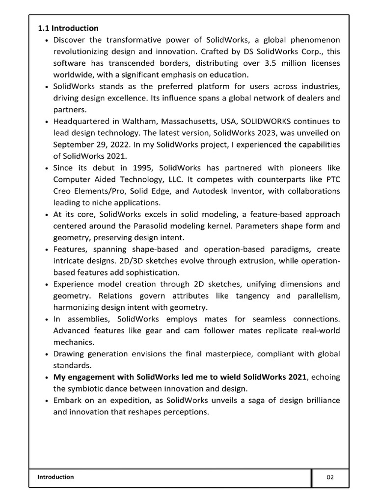 Solid Work Intro 2 | PDF