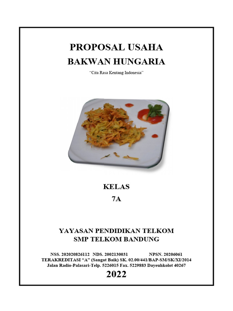 Contoh Proposal Bazar Kuliner | PDF