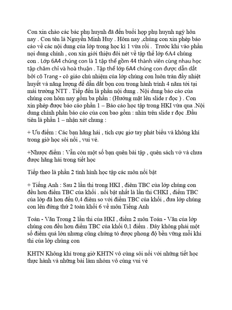 Kịch Bản HPH 6A4 HKI | PDF