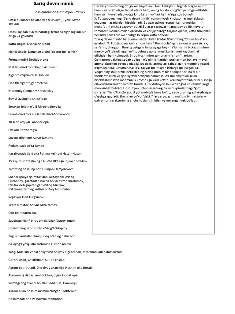 Yosh Kitobxon | PDF