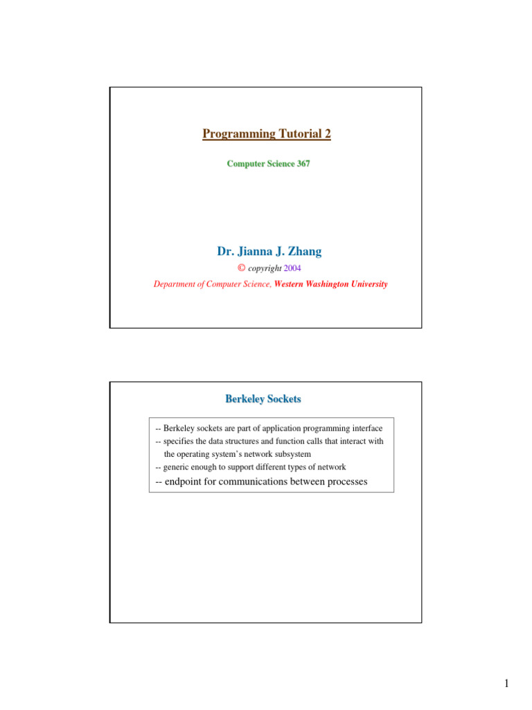 Tutor 2 | PDF | Network Socket | Port (Computer Networking)