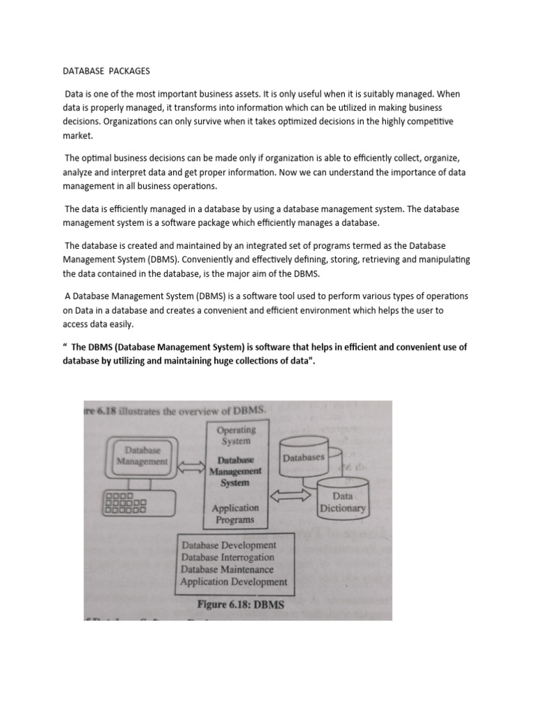 Database Packages | PDF | Microsoft Access | Databases