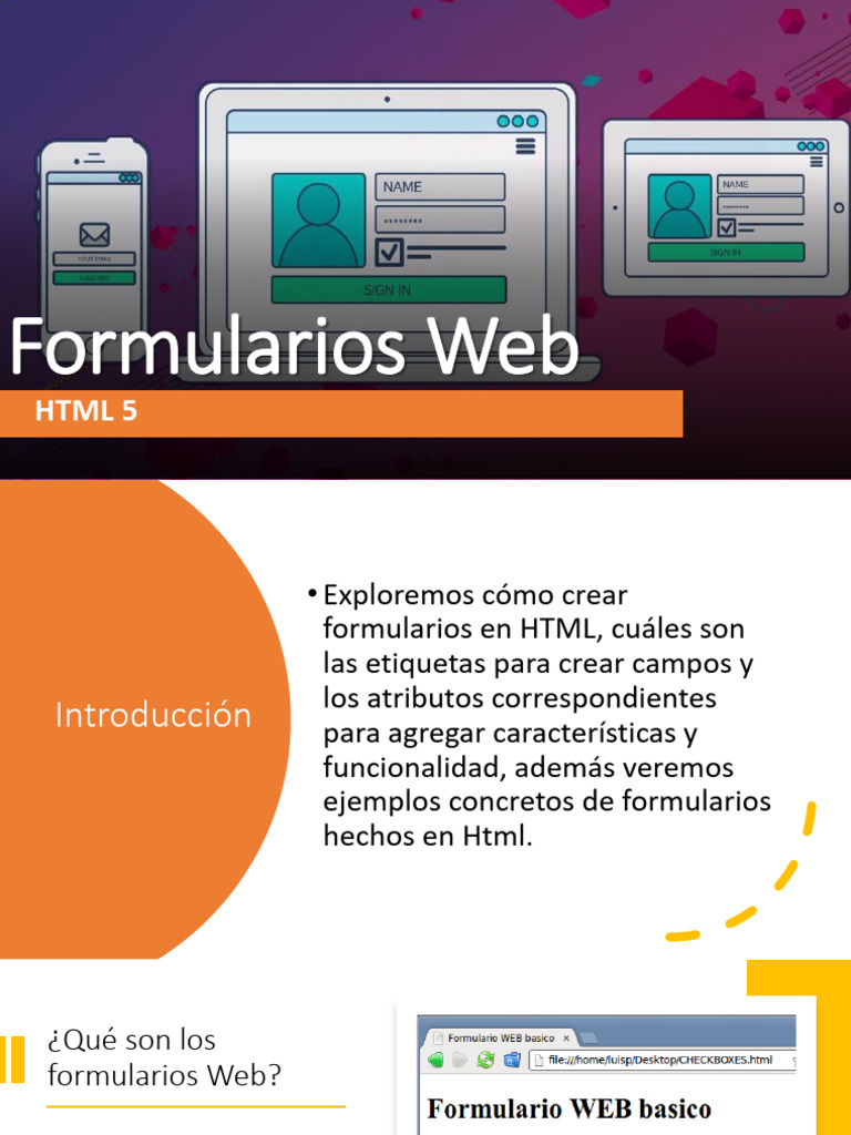 Creación de Formularios en HTML5 | PDF | HTML | Ingeniería de software