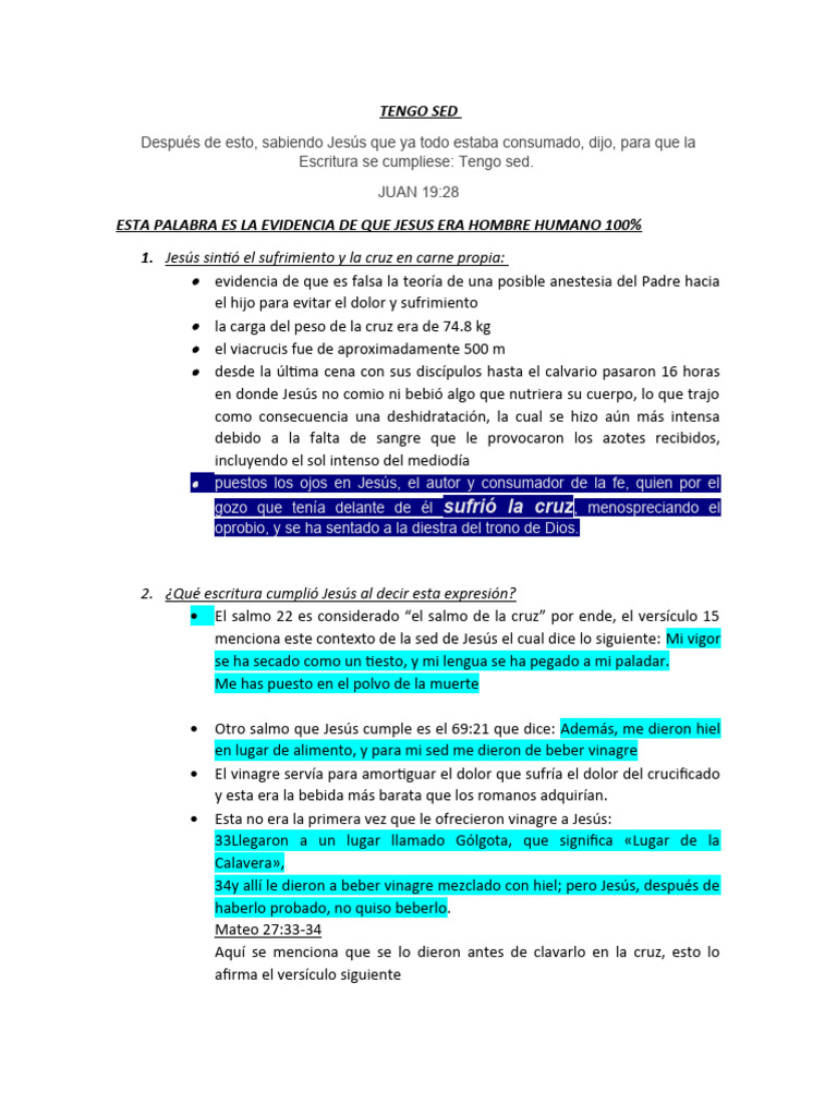 Tengo Sed | PDF | Jesús | Cristo (título)