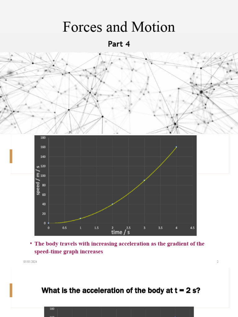 Forces and Motion: Acceleration Analysis | PDF | Acceleration | Speed