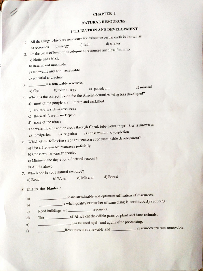 sst class 8 dav sample questions | PDF