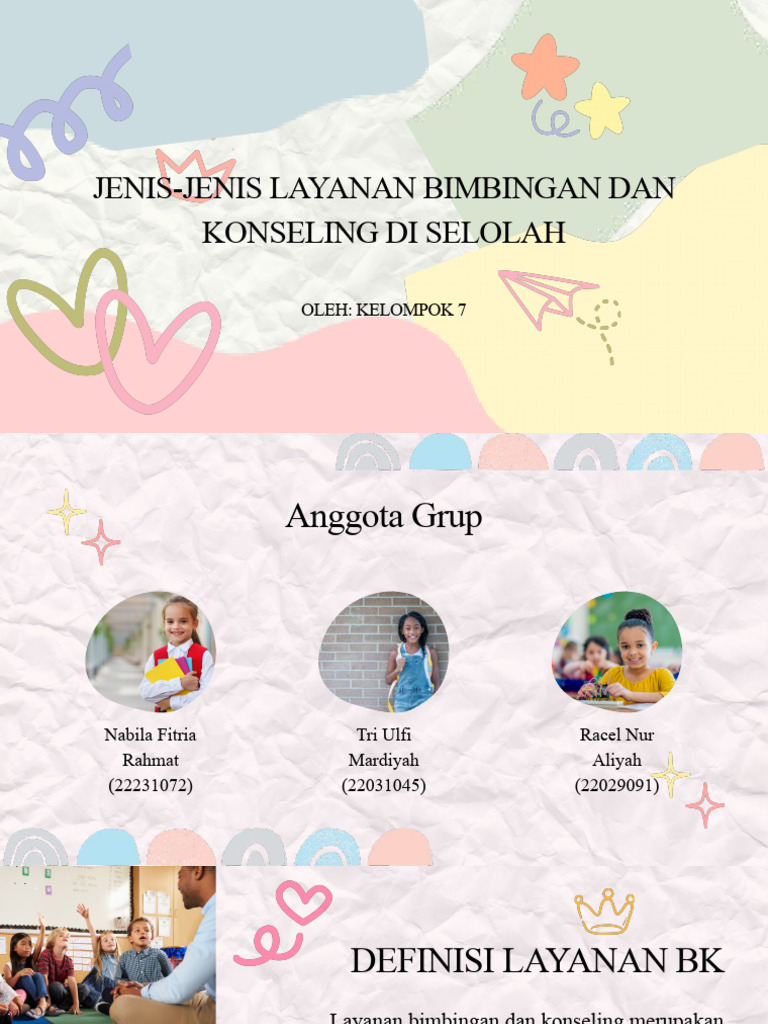 Jenis-Jenis Layanan BK Kelompok 7 | PDF | Karier & Perkembangan
