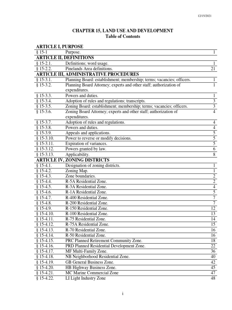 Chapter 15 12 15 2021 | PDF | Building | Zoning