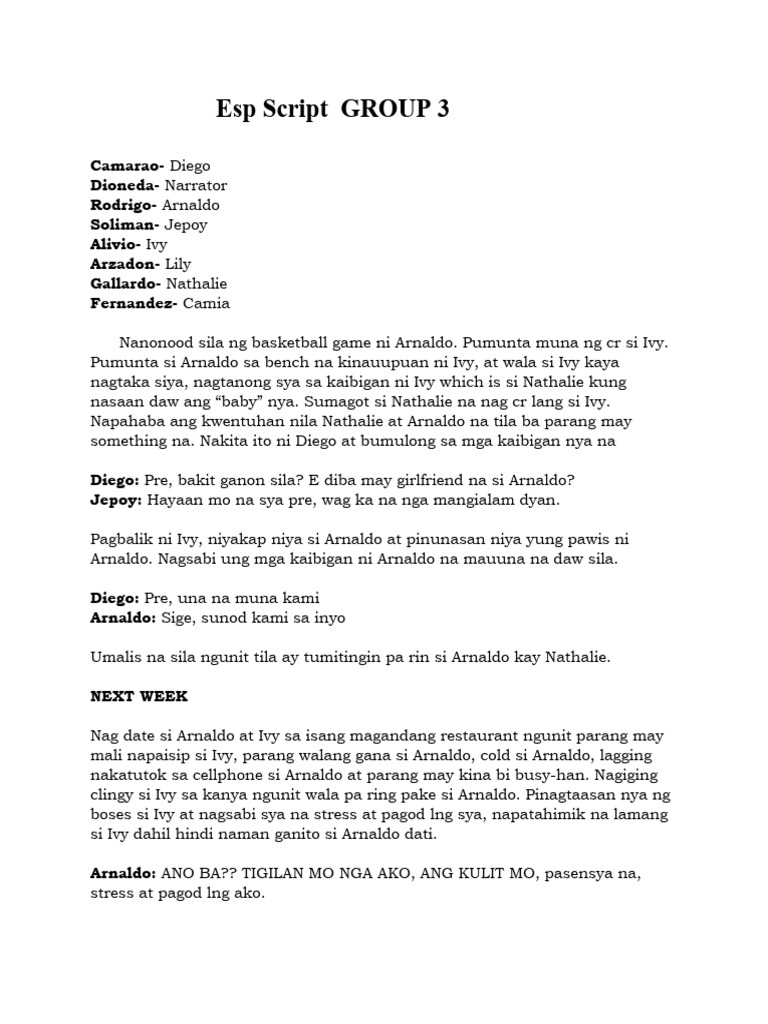 Esp Script RP 8 BALTAZAR | PDF