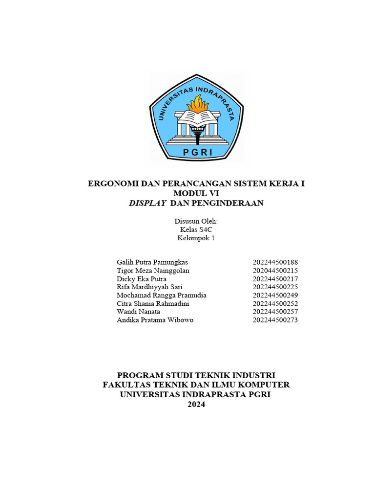 Cover & Lembar Pengesahan Kel 1 EPSK | PDF