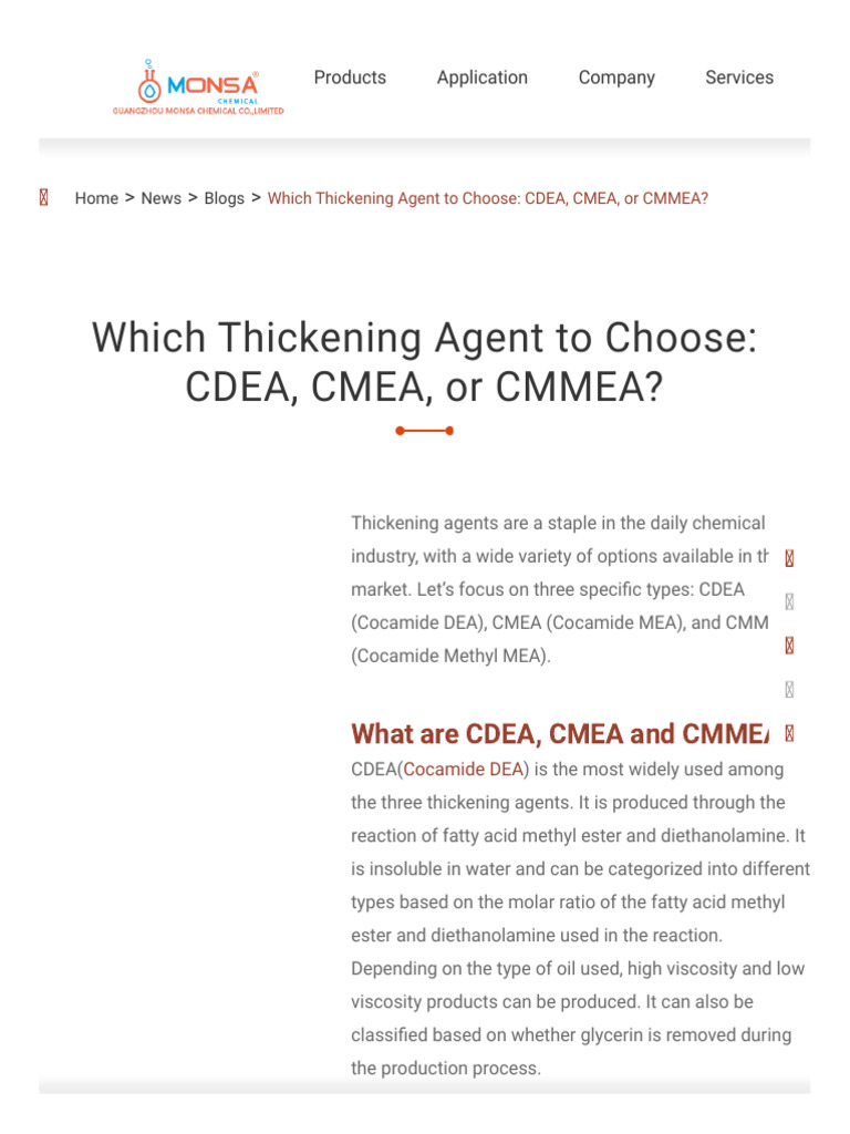 Which Thickening Agent To Choose - CDEA, CMEA, or CMMEA - Guangzhou ...