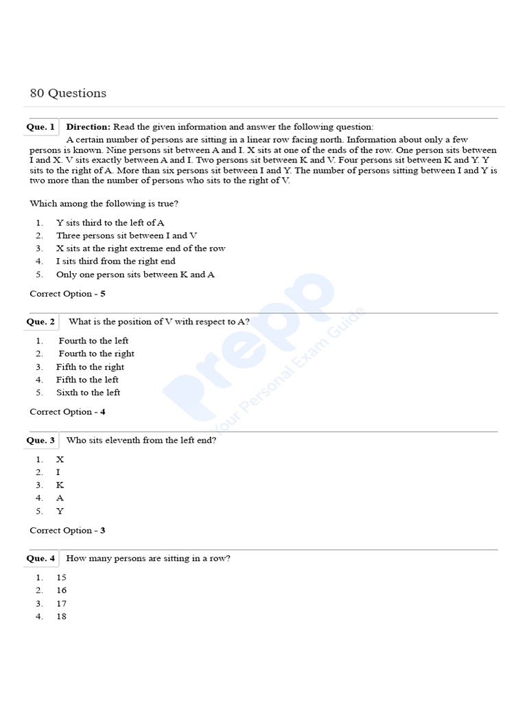 RRB PO Prelims Memory Based Paper Held On 6 August 2023 Shift 4 | PDF ...