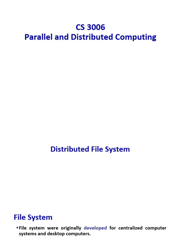 Distributed File System | PDF | File System | Computer File Distributed File System | PDF | File System | Computer File