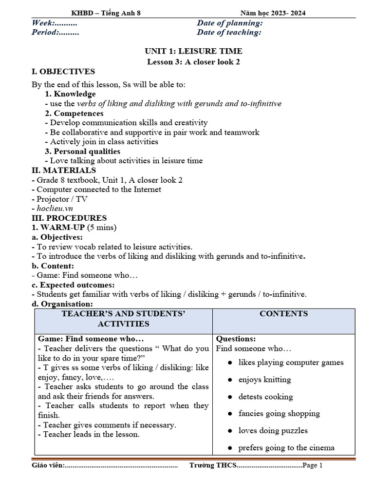 Unit 1 - Lesson 3 | PDF | Linguistics | Linguistic Typology