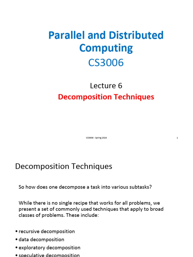 6-Decomposition Techniques | Download Free PDF | Computational Science | Algorithms