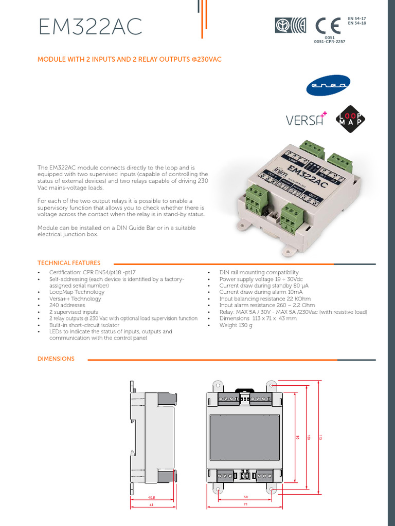 EM322AC Datasheet 100 en-WEB | PDF | Relay | Power Supply