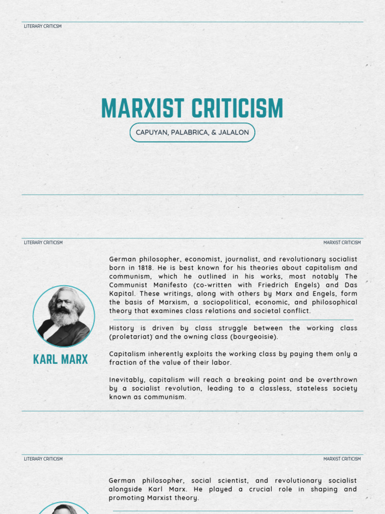 Marxist-PPT | PDF | Marxism | Karl Marx