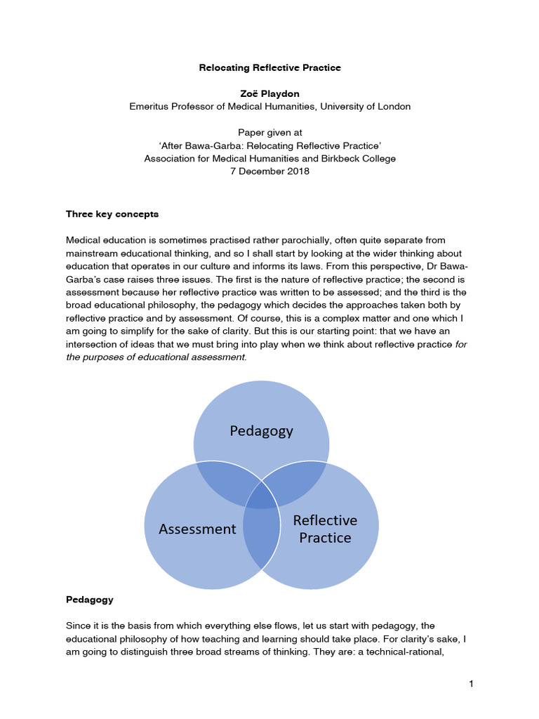 After Bawa Garba Relocating Reflective Practice | PDF | Reflective ...