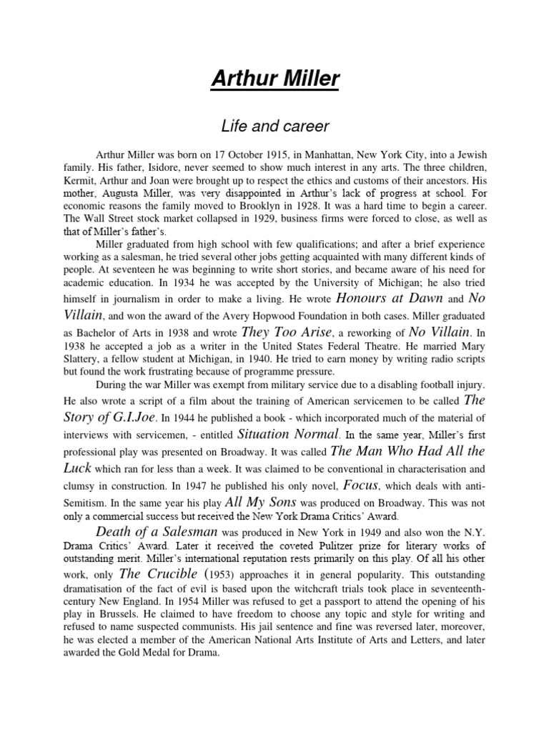 Arthur Miller | PDF