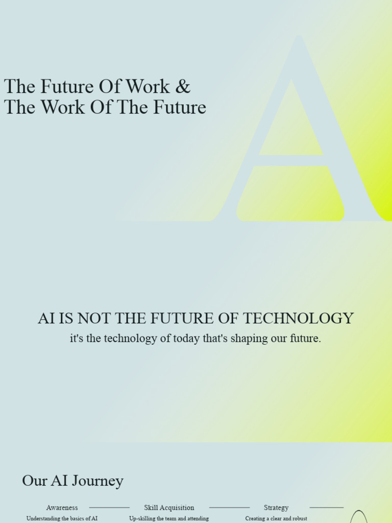 The Future of Work & The Work of The Future | PDF | Data Science | Artificial Intelligence