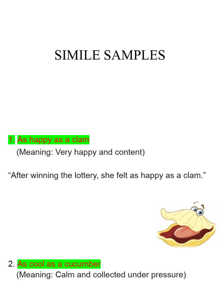 Samples of Simile | PDF