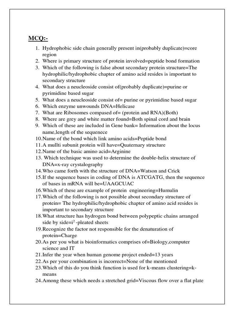 BIOLOGY SEM EXAM SUGGESTION | PDF | Sequence Alignment | Nucleic Acid Sequence