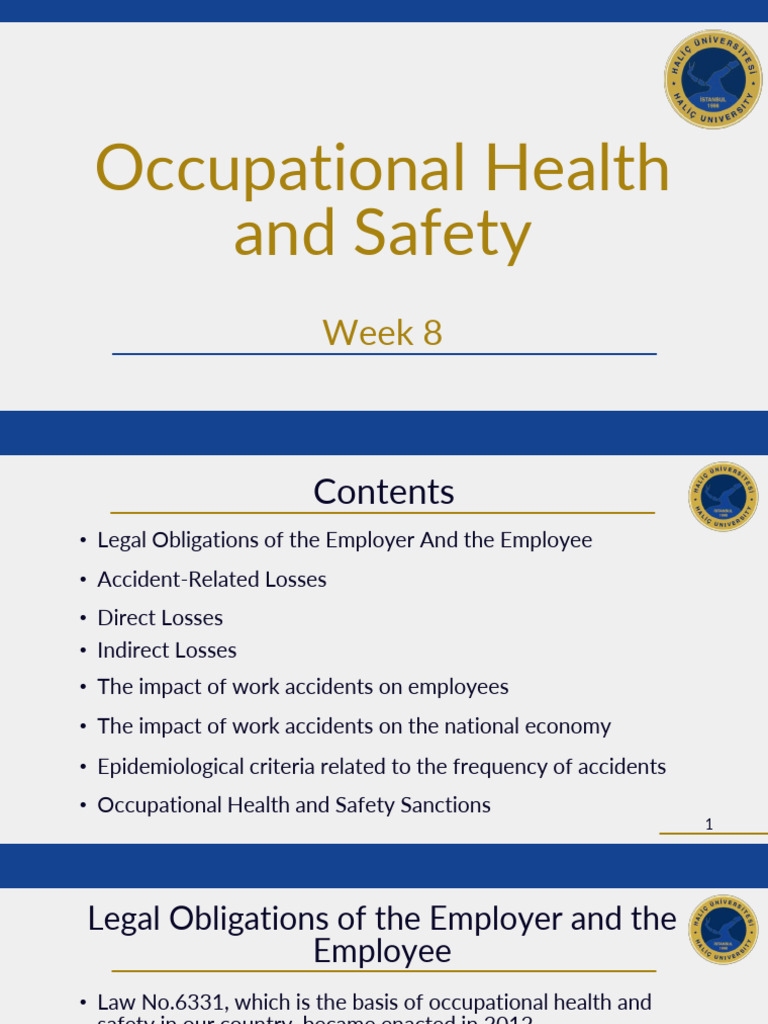 Ohs100 Week8 | PDF | Occupational Safety And Health | Employment